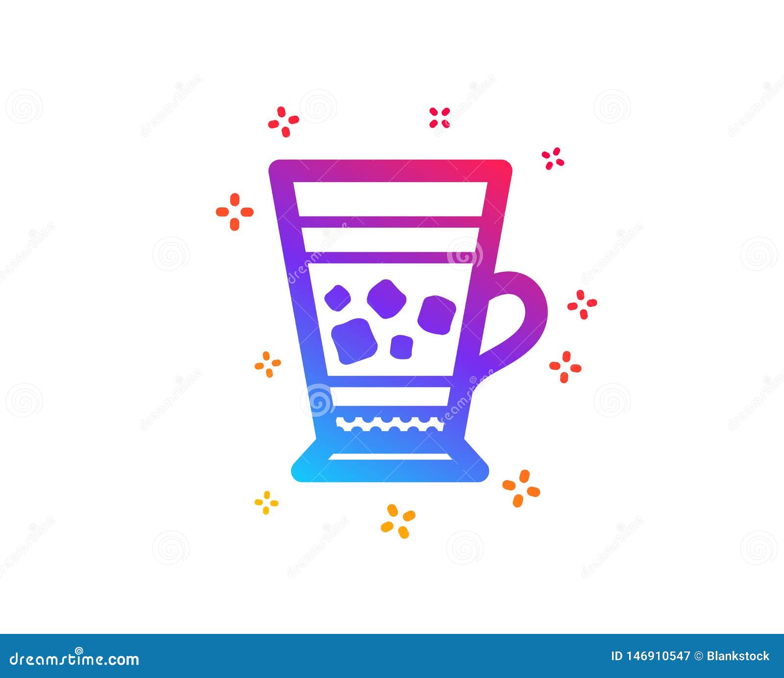 Frappe Coffee Icon. Cold Drink Sign. Vector Stock Vector - Illustration ...