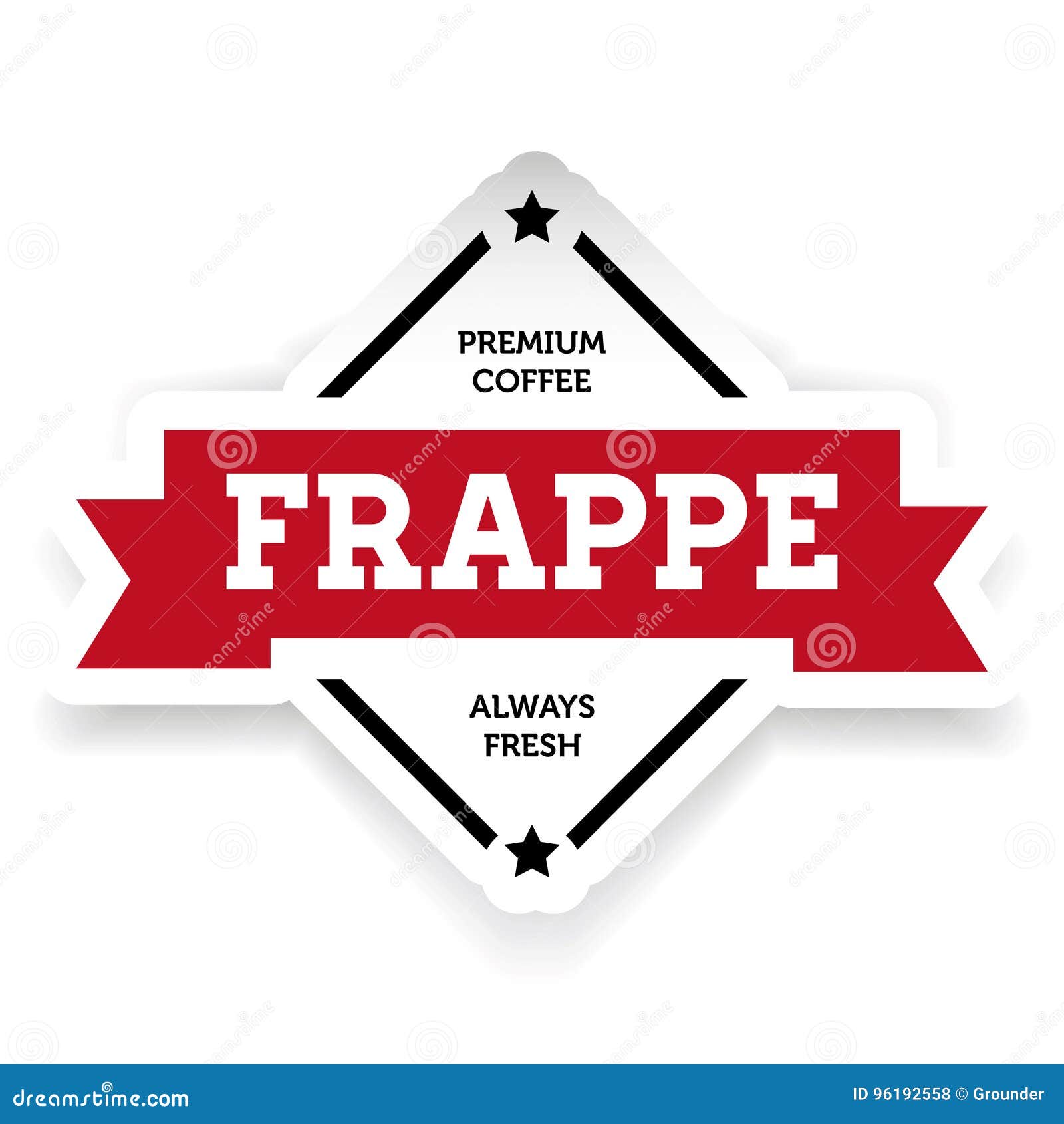 Frappe Coffee Straw Take Out Container Cartoon Vector | CartoonDealer ...
