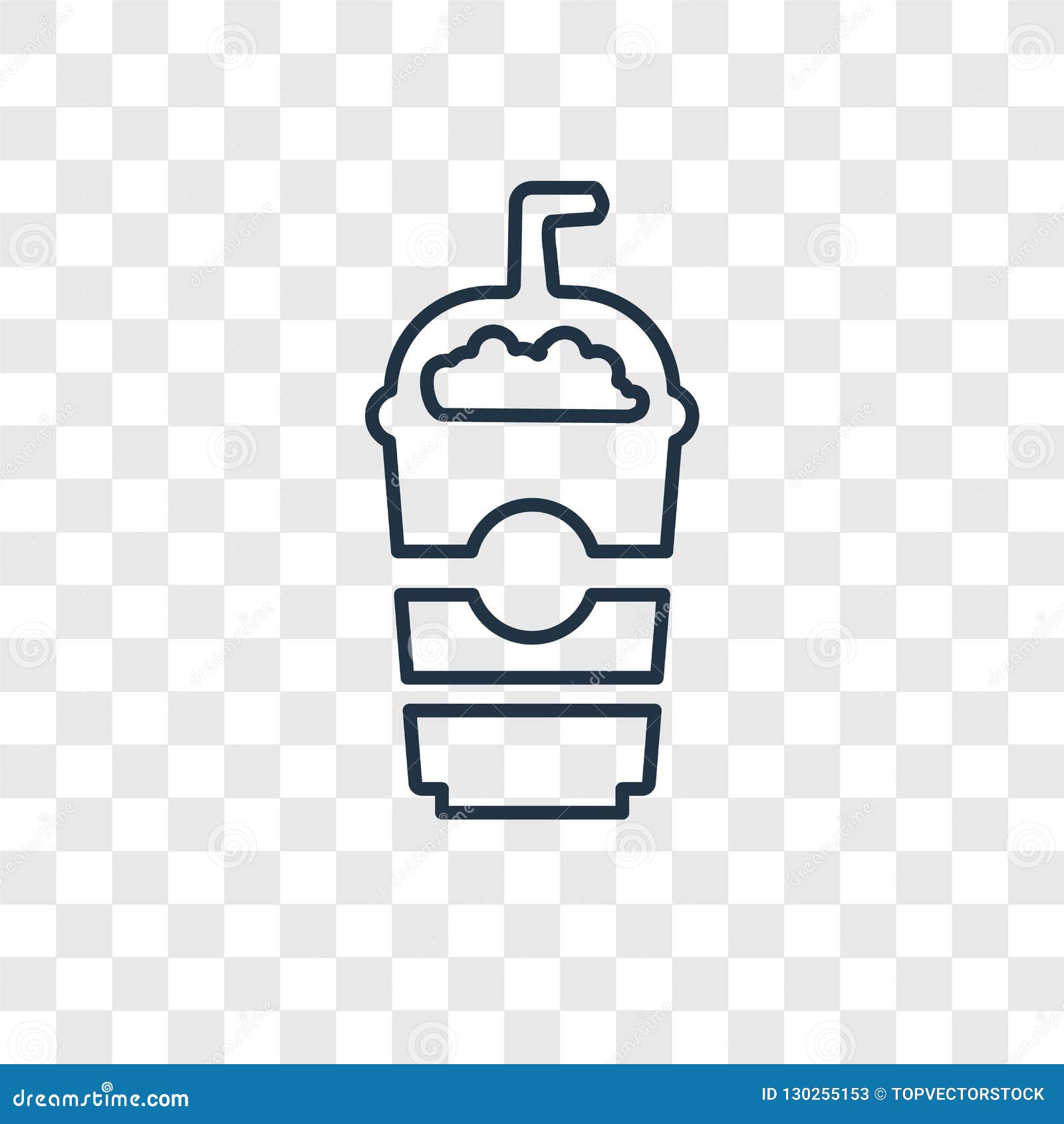 Linear Frappe Icon From Fastfood Outline Collection. Thin Line Frappe ...