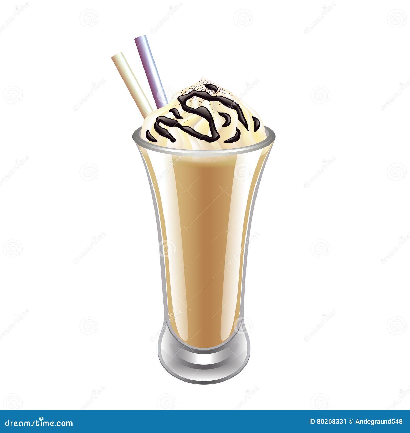 Frappe Iced Coffee Isolated Vector Stock Vector - Illustration of cold ...