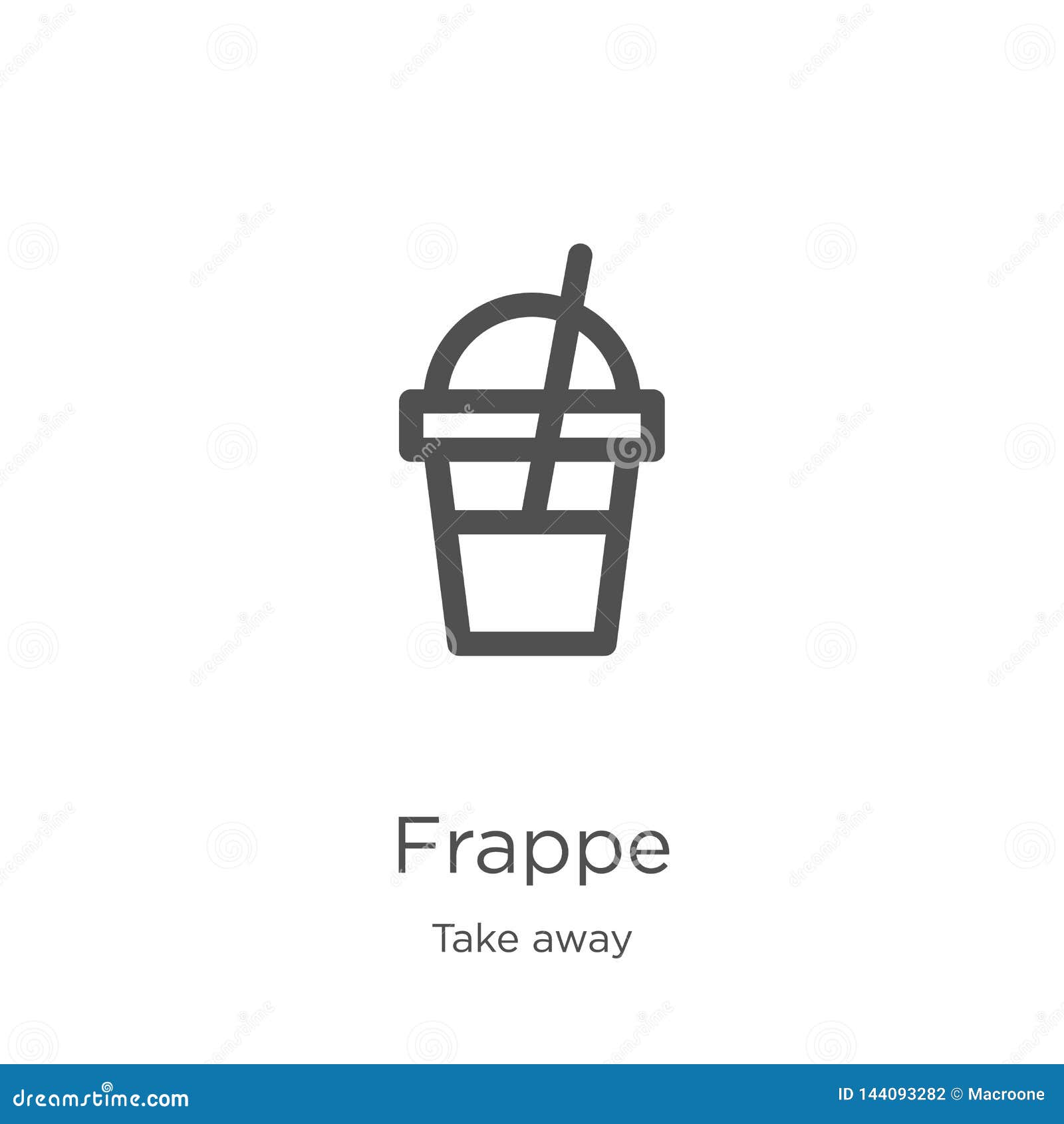 Frappe Outline Icon Collection Or Set. Frappe Thin Vector Line Art ...