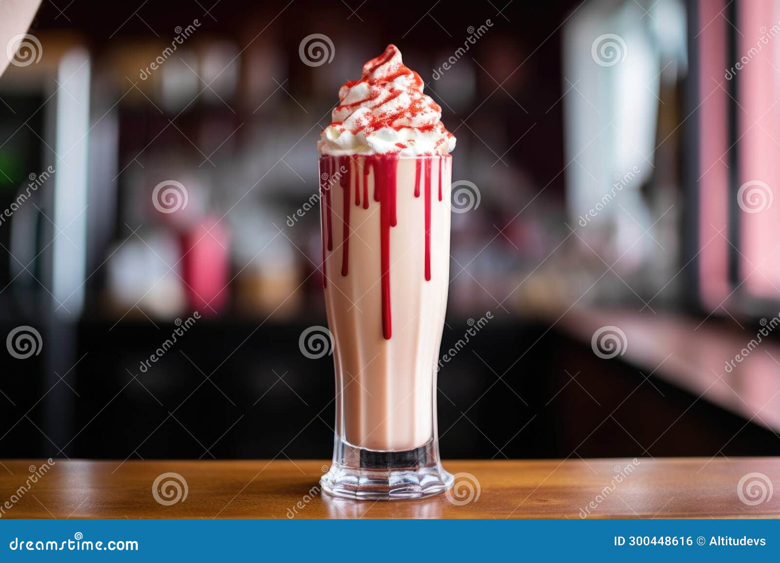 Frappe Strawberry Shake Made by a Young Barista Stock Photo - Image of ...