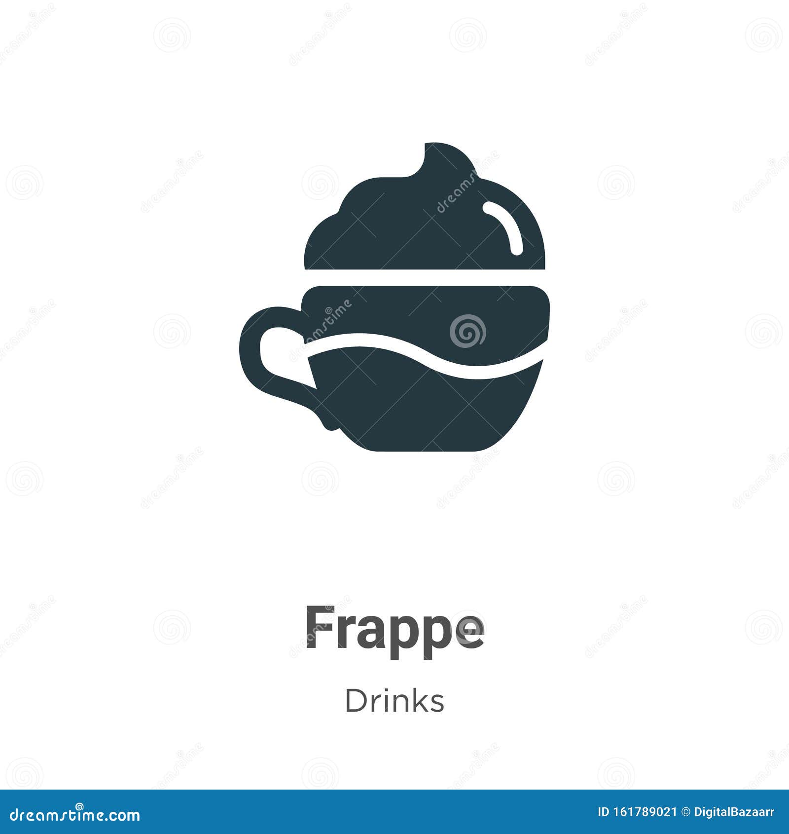 Frappe Vector Icon on White Background. Flat Vector Frappe Icon Symbol ...