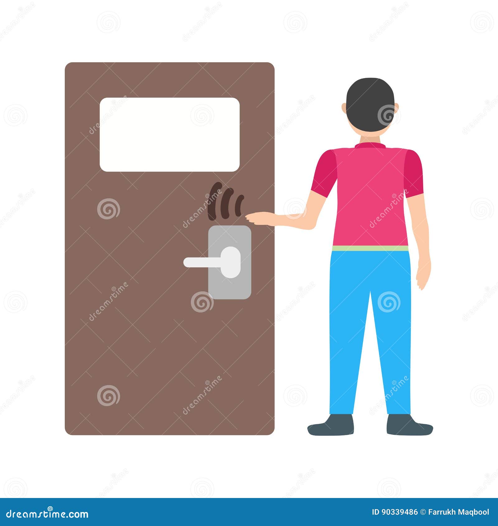 Frapper illustration de vecteur. Illustration du maison - 90339486