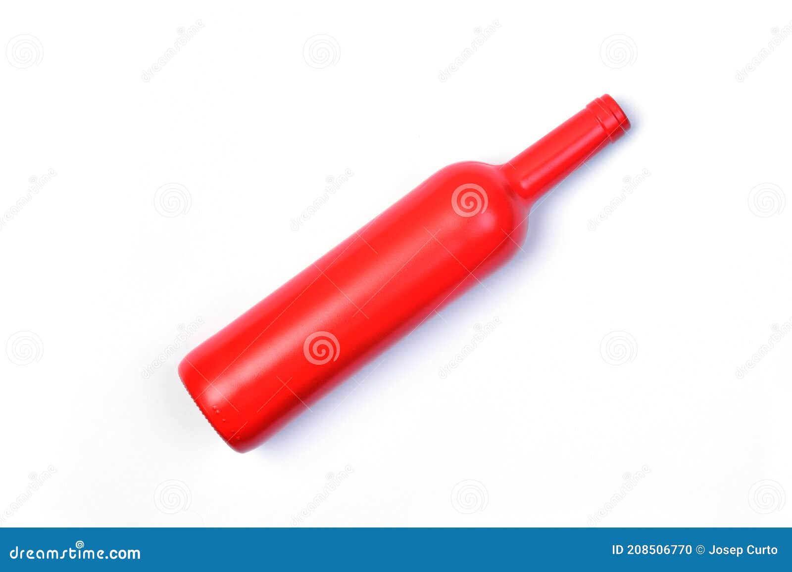 Frasco De Vidrio Rojo Sobre Blanco Foto de archivo - Imagen de primer ...