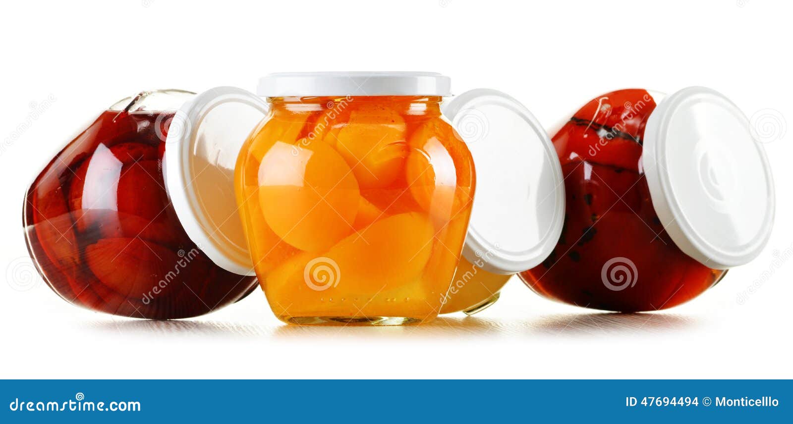 Frascos Com Compotas Frutados No Branco Frutas Preservadas Foto de ...