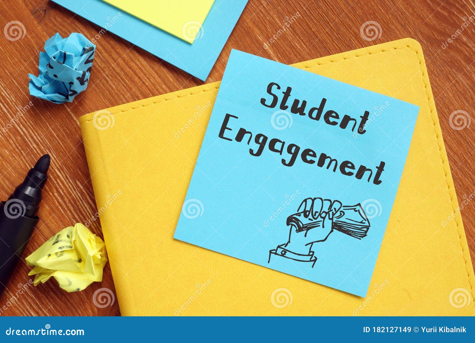 Frase De Compromiso Del Estudiante En La Hoja Imagen de archivo ...