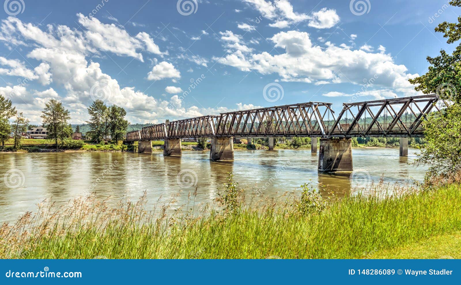 Historic Fraser Bridge in Quesnel, BC, Canada Stock Image - Image of ...
