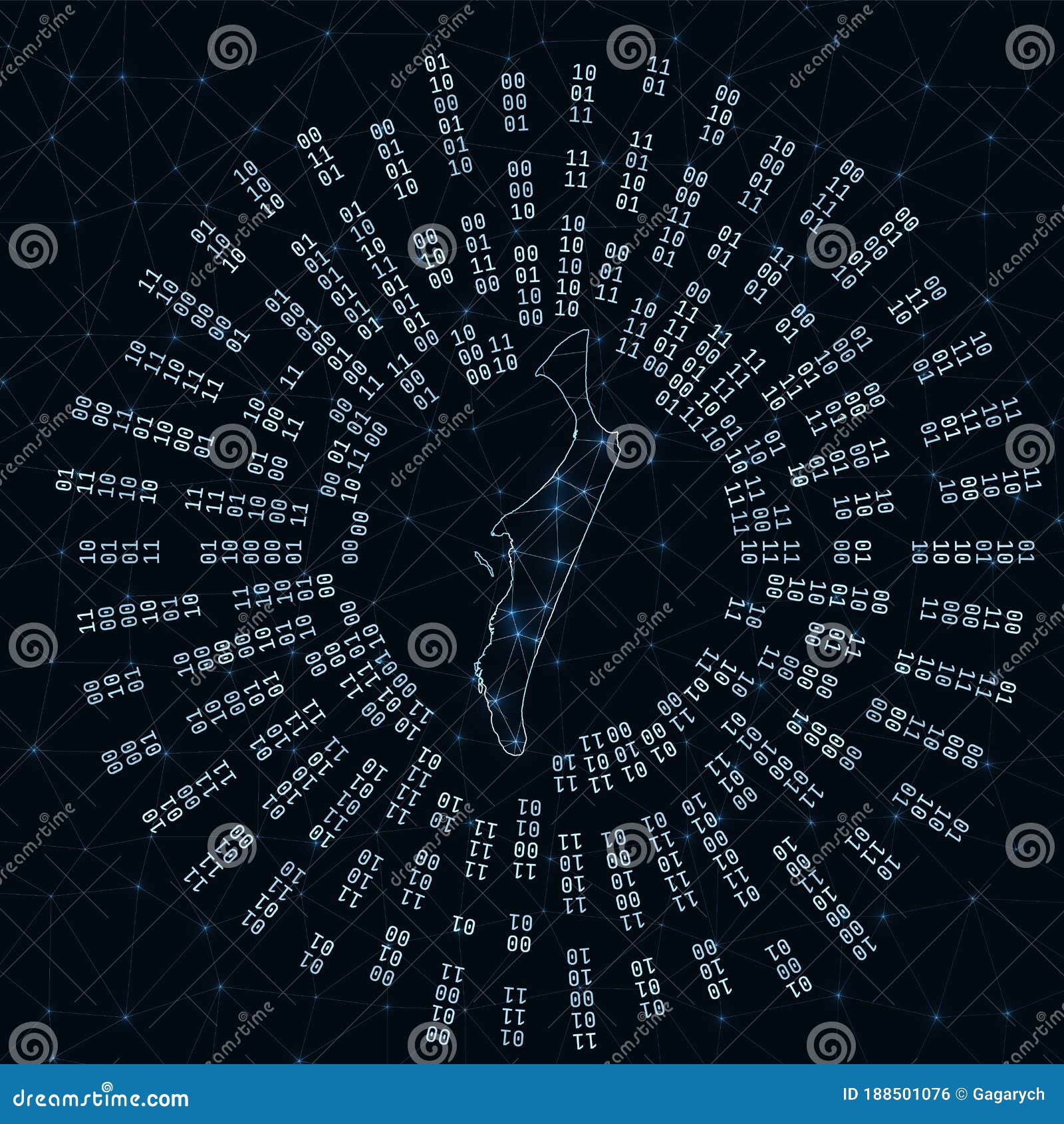 Fraser Island digital map. stock vector. Illustration of island - 188501076