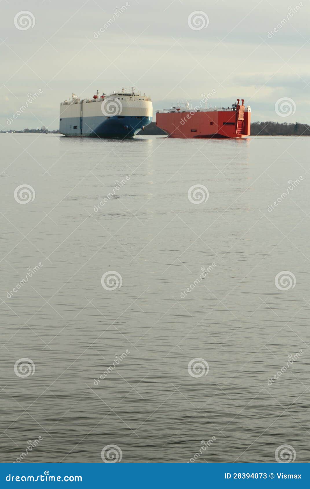 Fraser River Freighters Pass Stock Image - Image of nautical ...
