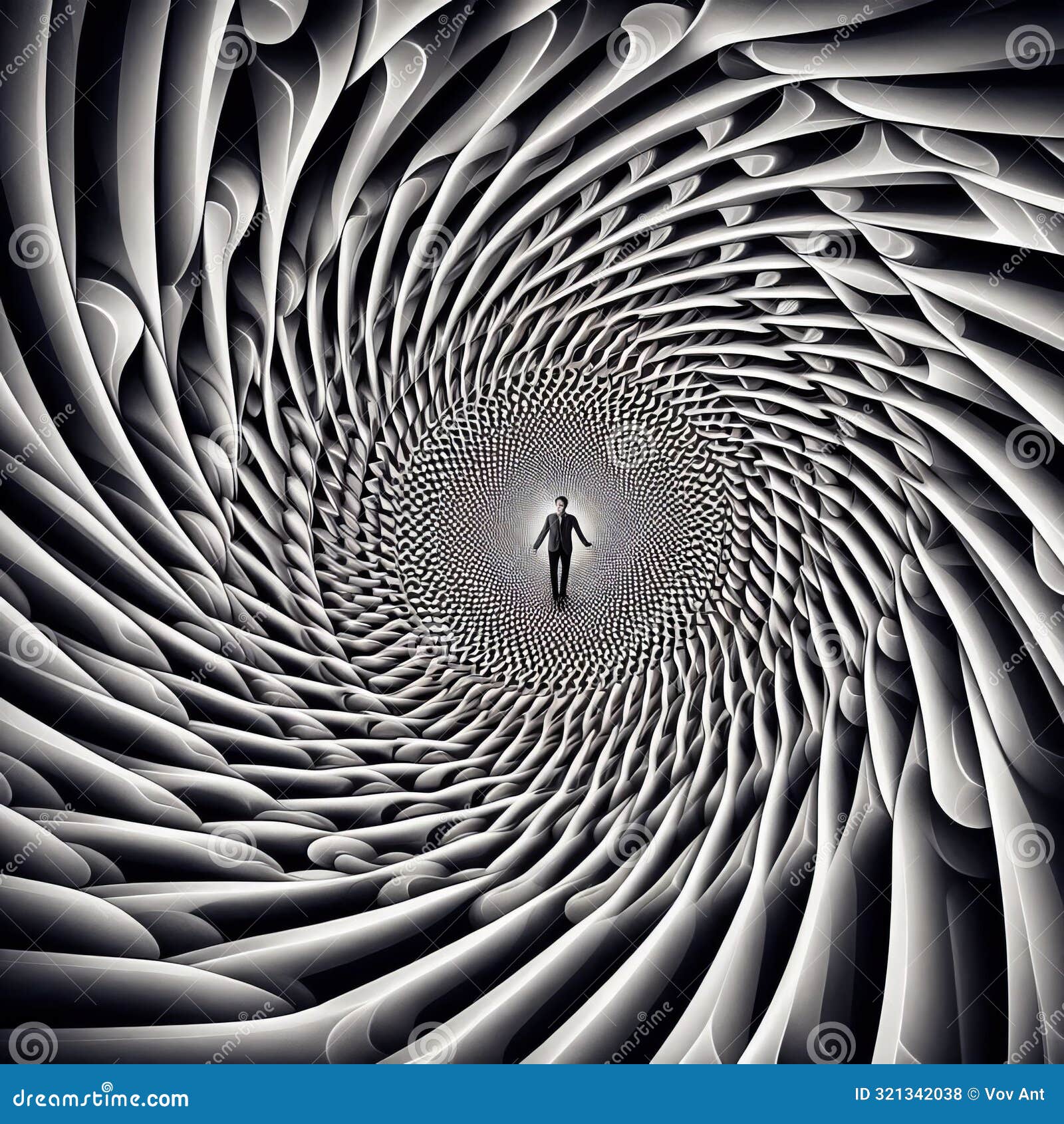 Fraser Spiral Illusion A Concentric Spiral Pattern That Appear Stock ...