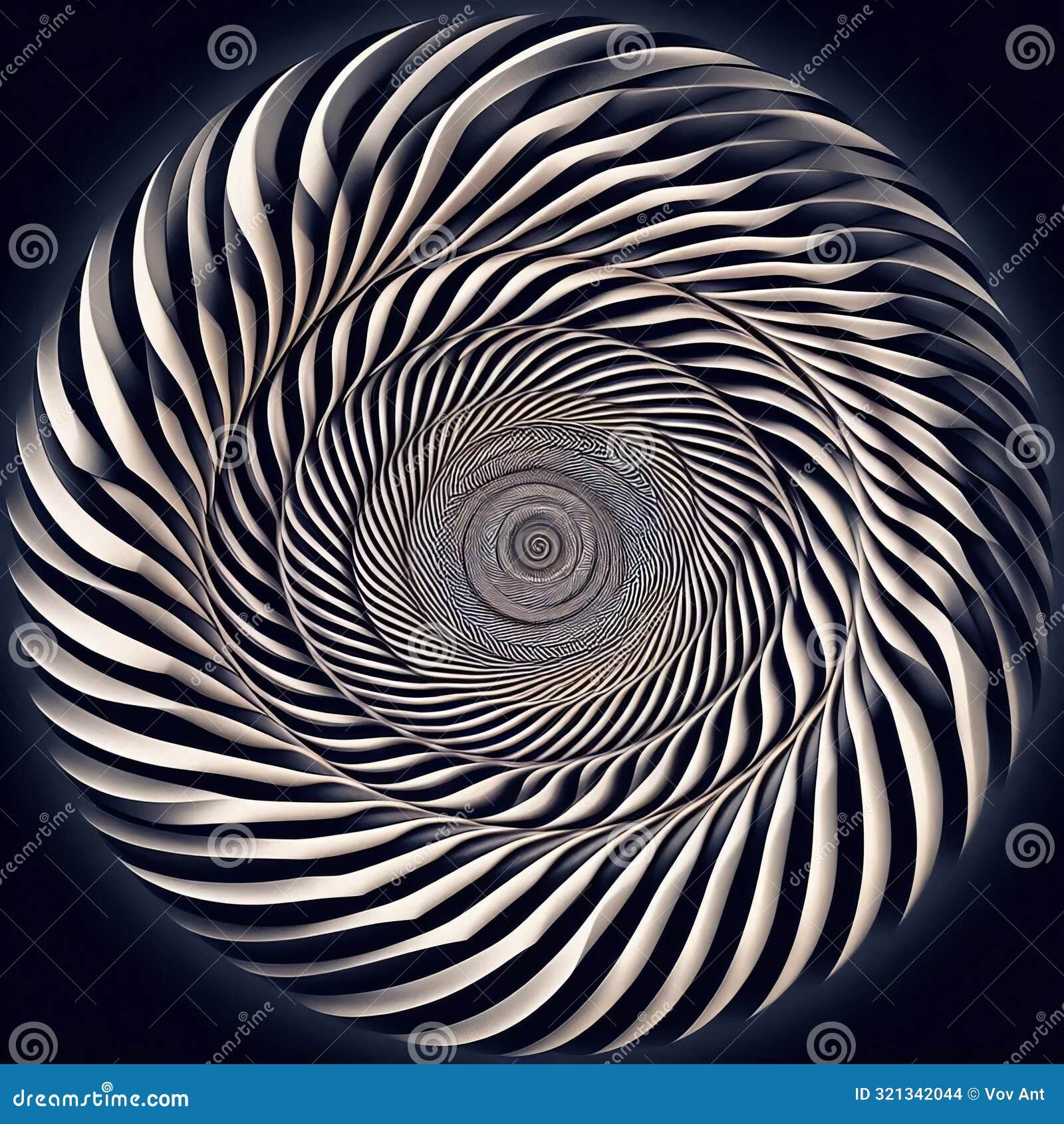 Fraser Spiral Illusion a Concentric Spiral Pattern that Appear Stock ...