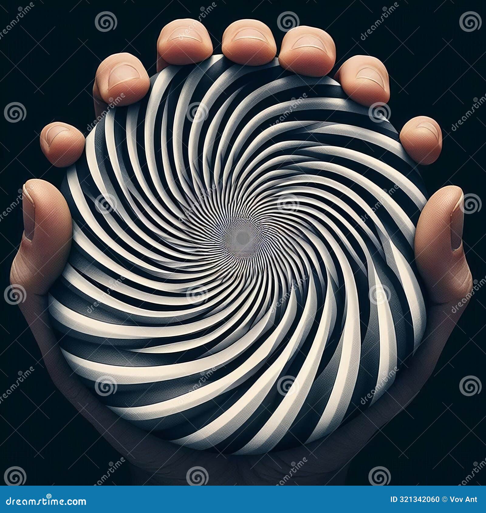Fraser Spiral Illusion A Concentric Spiral Pattern That Appear Stock ...