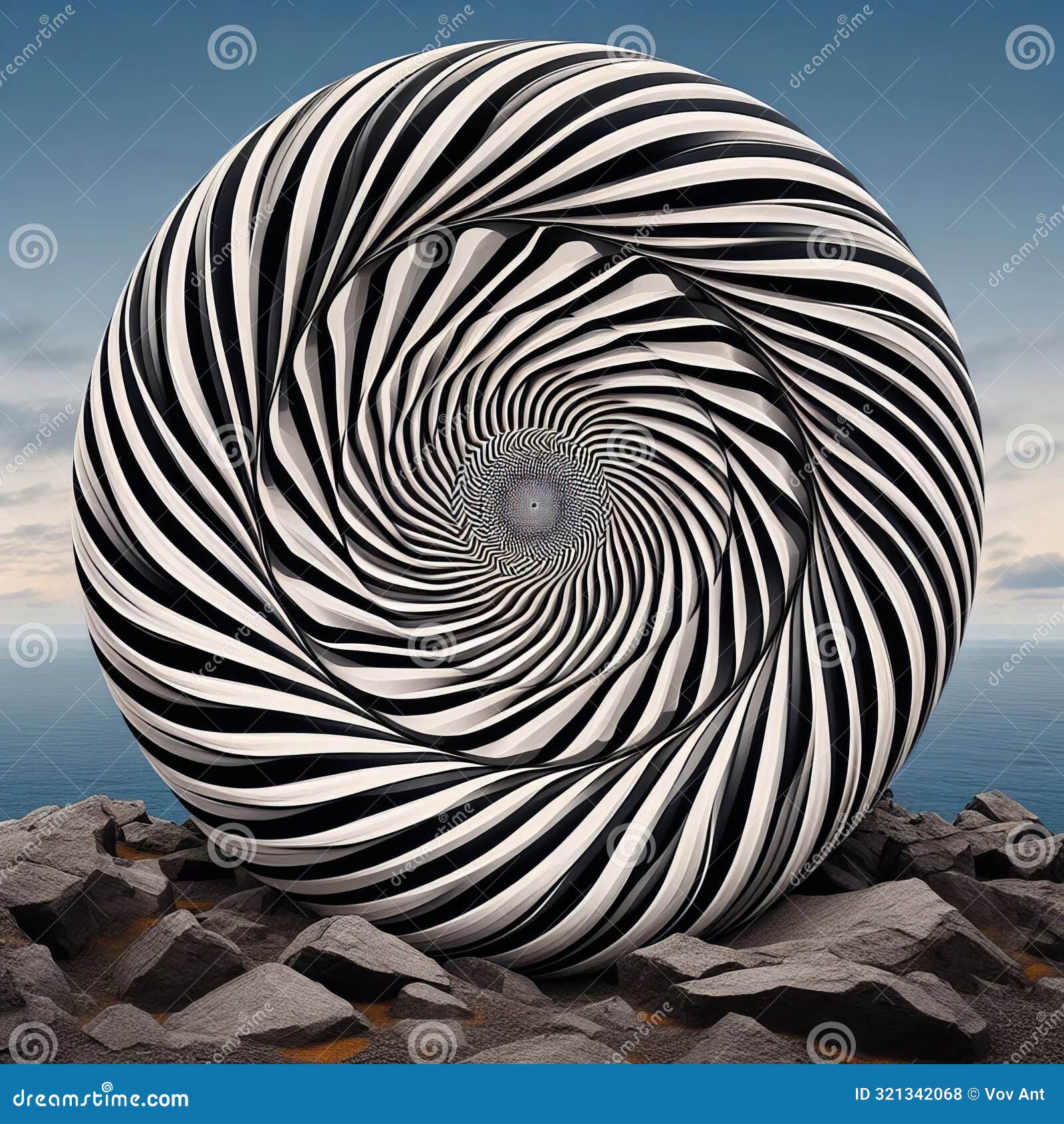 Fraser Spiral Illusion a Concentric Spiral Pattern that Appear Stock ...