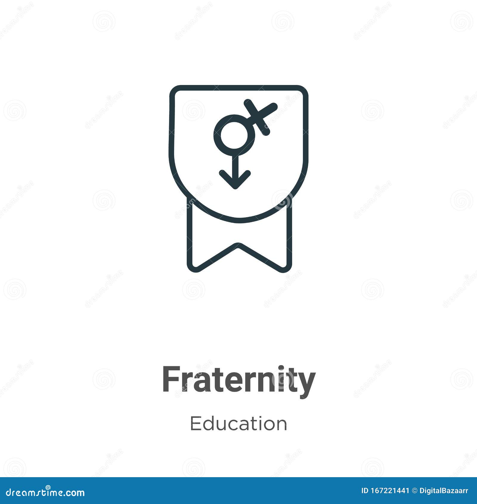 Fraternity Outline Vector Icon. Thin Line Black Fraternity Icon, Flat ...