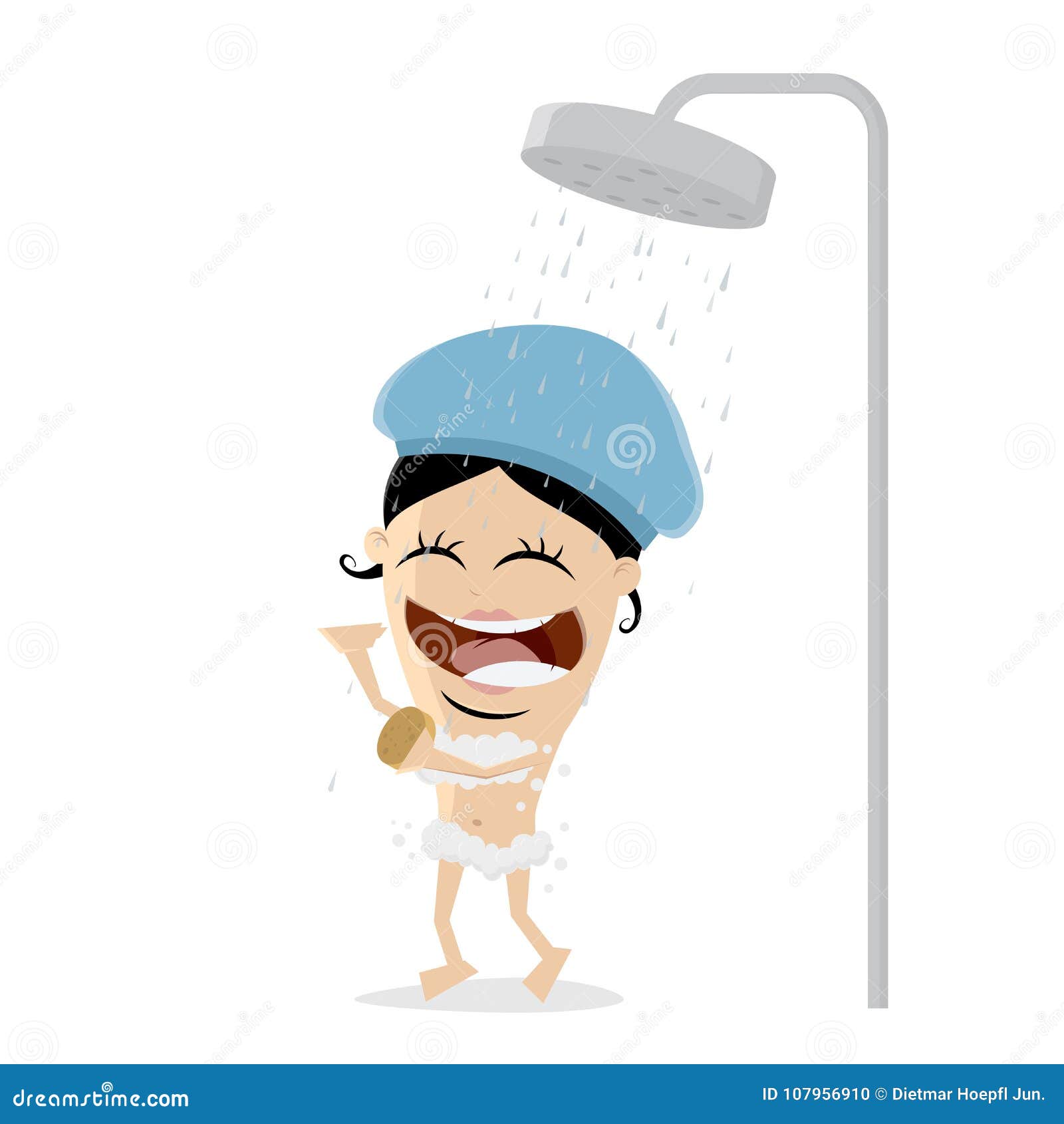 Frau, Die Ein Dusche-clipart Nimmt Vektor Abbildung - Illustration von ...