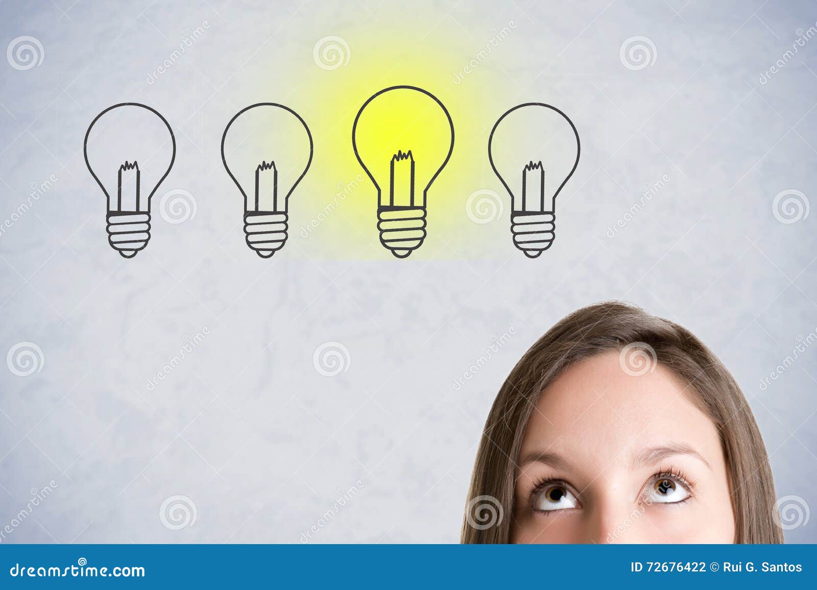 Frau, Die Eine Gute Idee Hat Stockfoto - Bild von schauen, gesicht ...