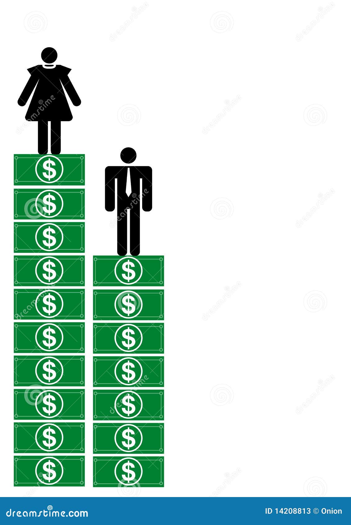Frau, Die Mehr Geld Verdient Stock Abbildung - Illustration von aufgabe ...