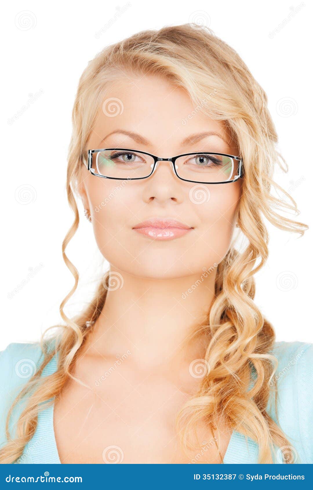 Frau mit Brillen stockbild. Bild von konzept, recht, sehvermögen - 35132387