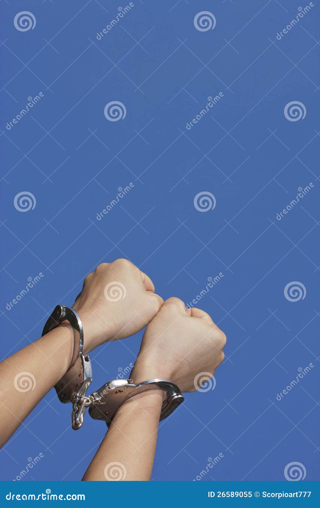 Frau mit Handschellen stockbild. Bild von höflich, konzepte - 26589055