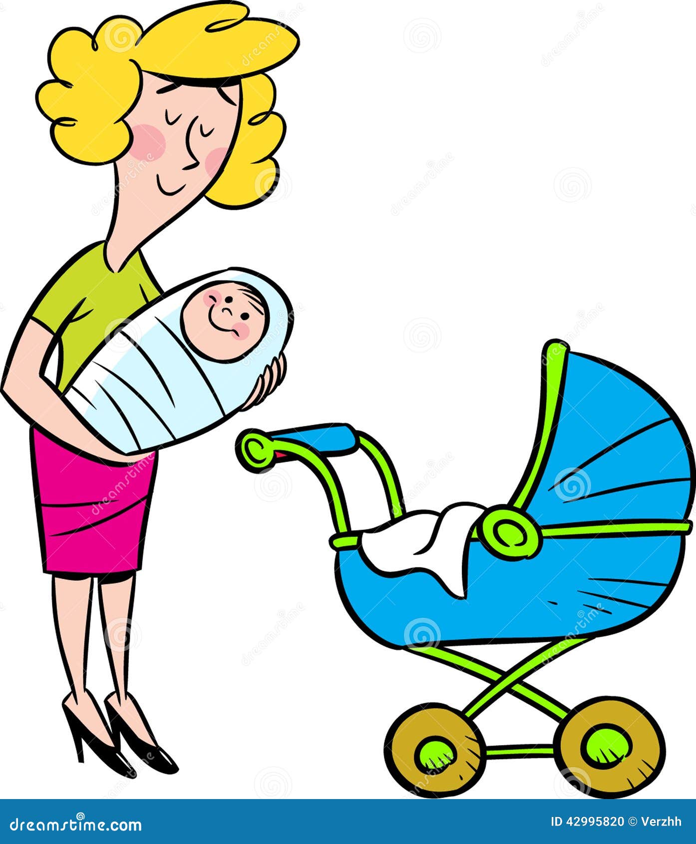 Frau mit Kind vektor abbildung. Illustration von tochter - 42995820