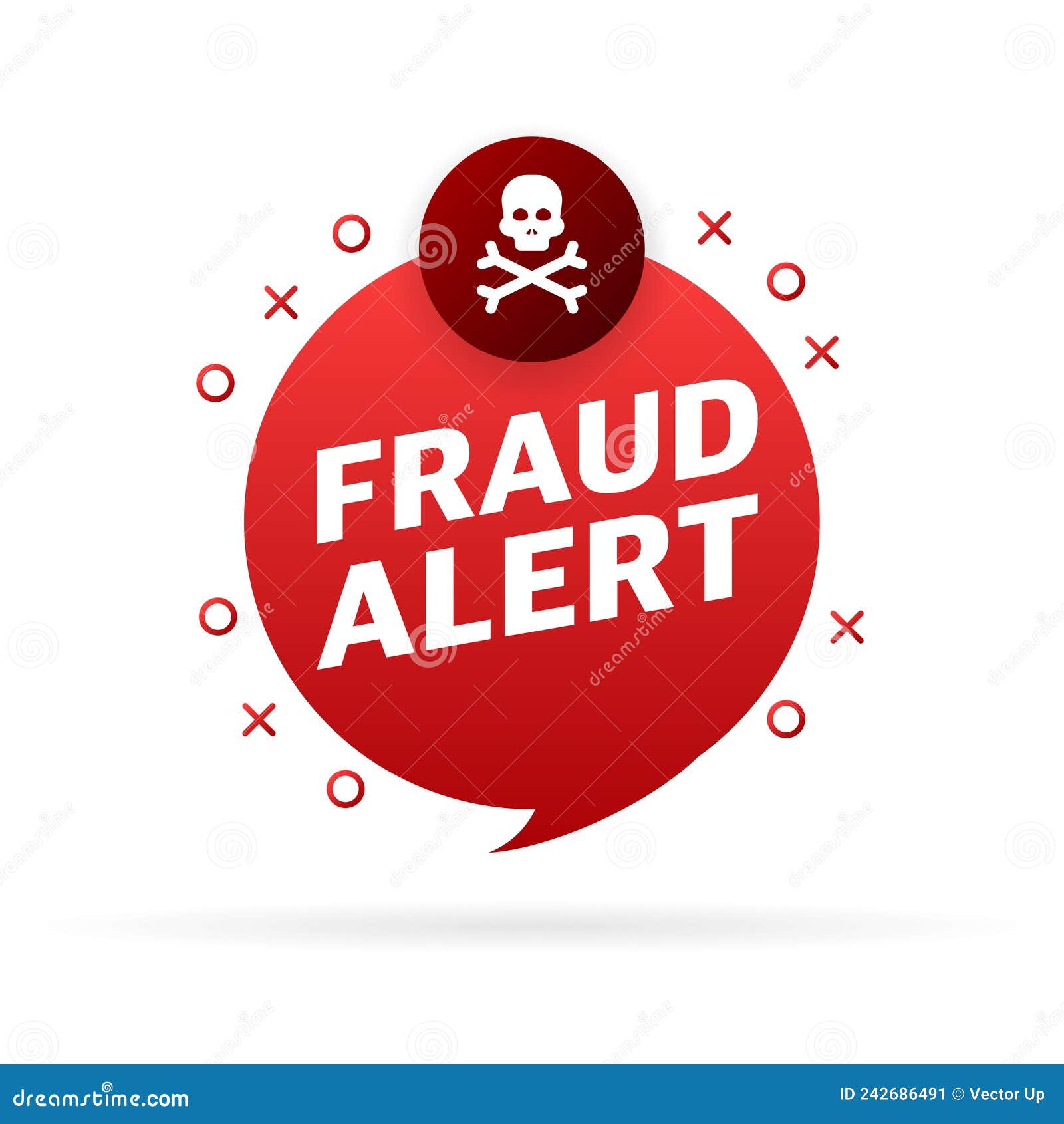 Fraud Alert. Alert Message. Smartphone Icon. Banner Vector. Cyber Crime ...