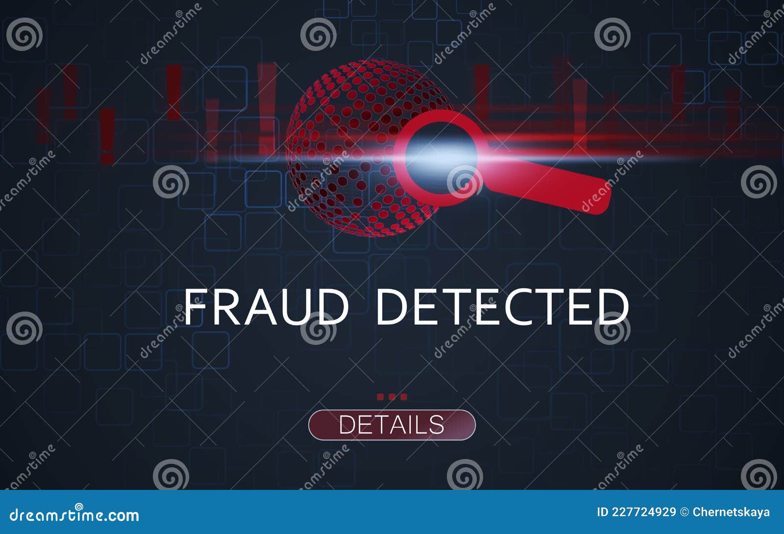 Fraud Alert, Splash Screen for Devices. Illustration Stock Illustration ...