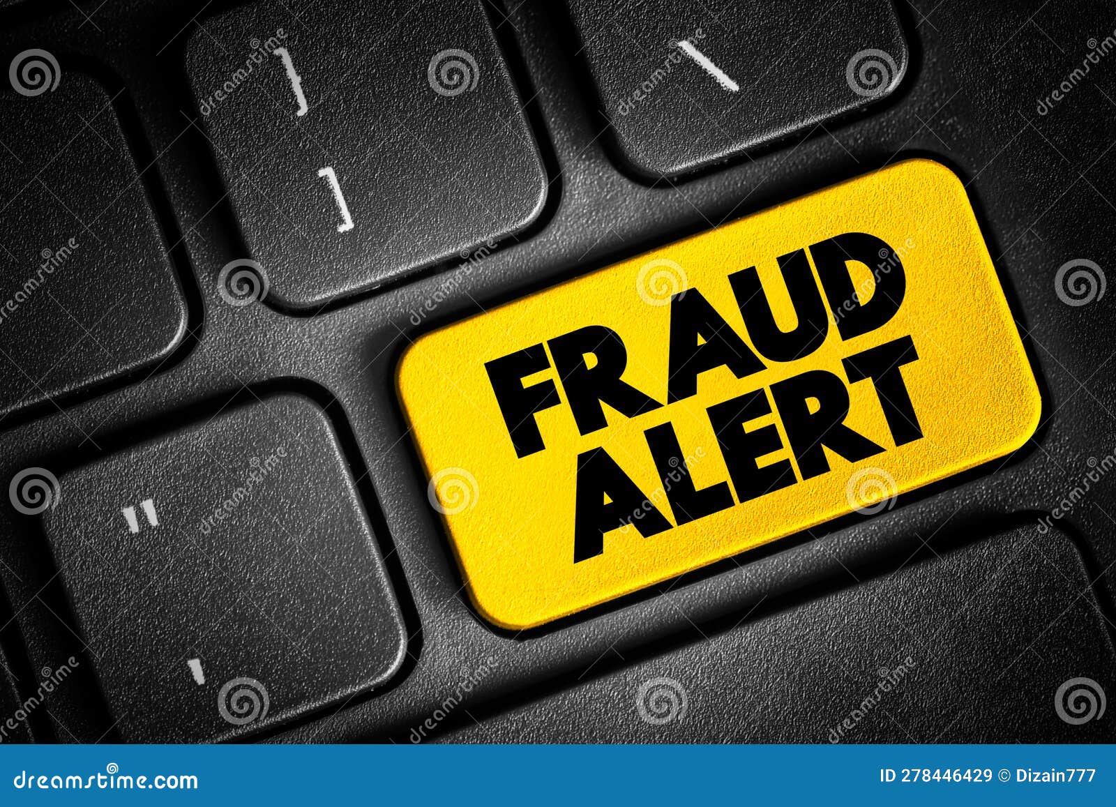 Fraud Alert Text Button on Keyboard, Concept Background Stock Image ...