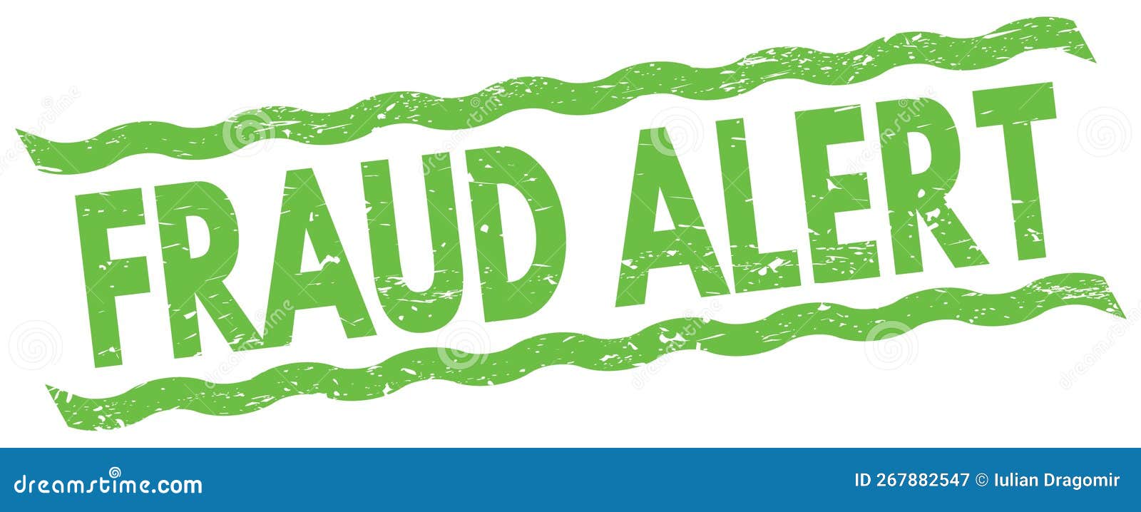 FRAUD ALERT Text on Green Lines Stamp Sign Stock Illustration ...