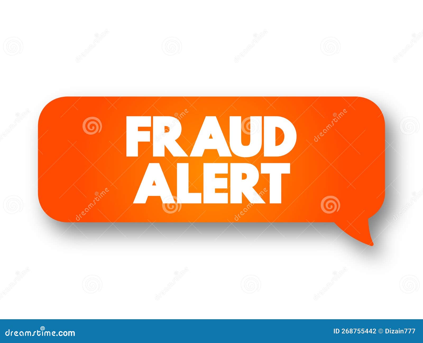 Fraud Alert Text Message Bubble, Concept Background Stock Illustration ...