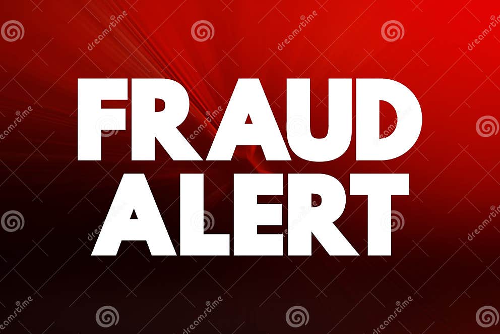 Fraud Alert Text Quote, Concept Background Stock Illustration ...
