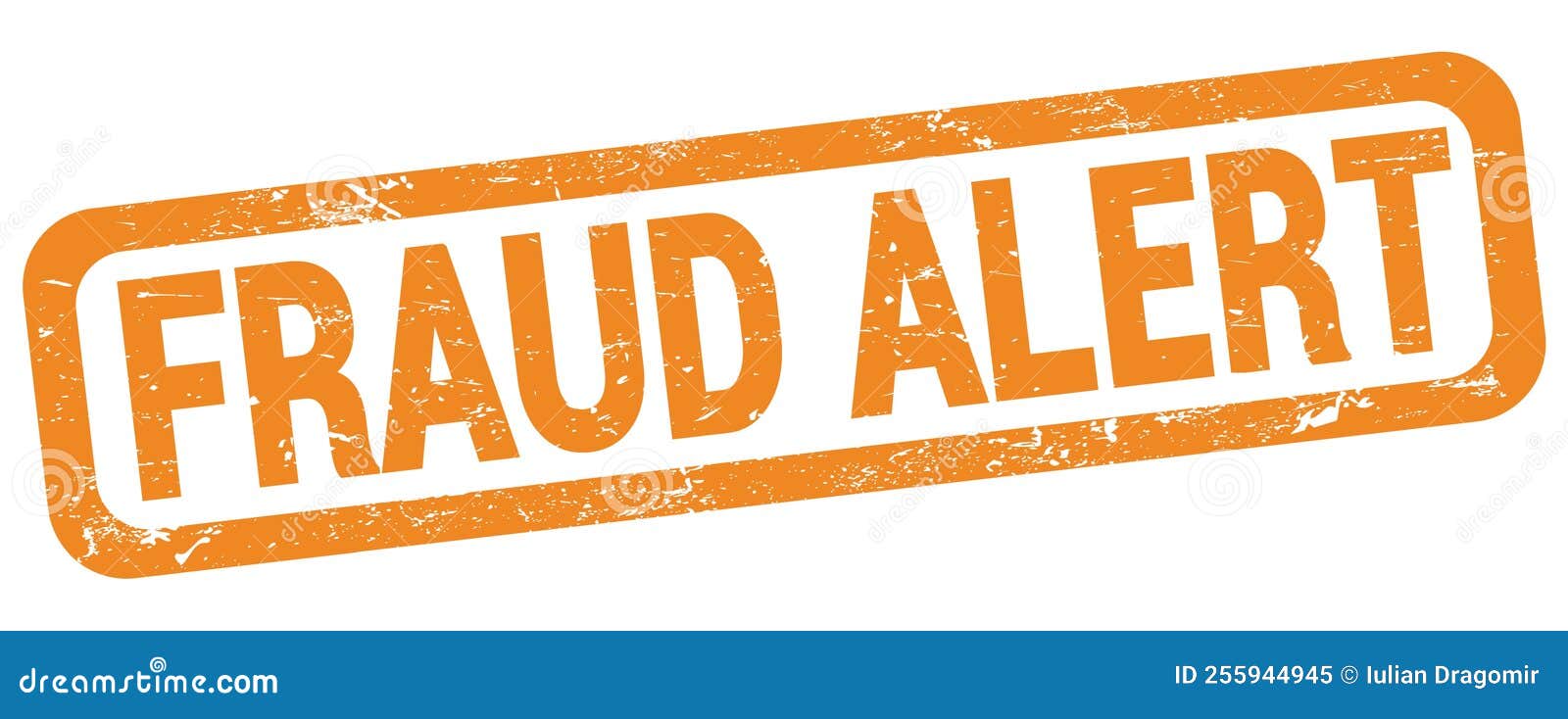 FRAUD ALERT Text Written on Orange Rectangle Stamp Stock Illustration ...