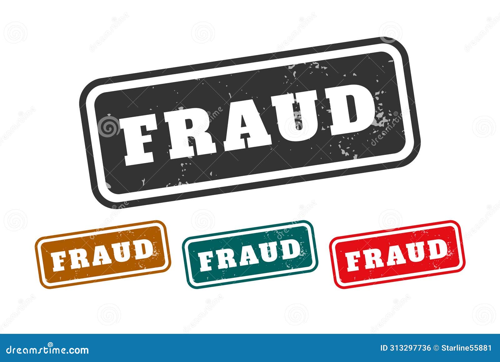 Fraud Alert Warning Labels for Your Internet Security Stock Vector ...