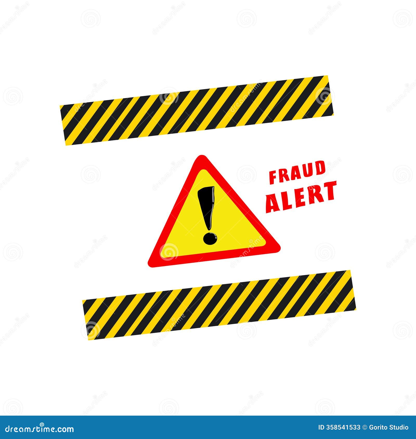 Fraud Alert Warning Sign Free Vector Illustration Stock Vector ...
