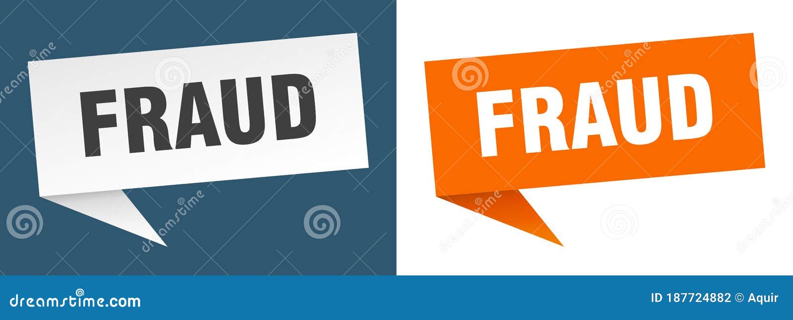 Fraud Banner. Fraud Speech Bubble Label Set Stock Vector - Illustration ...