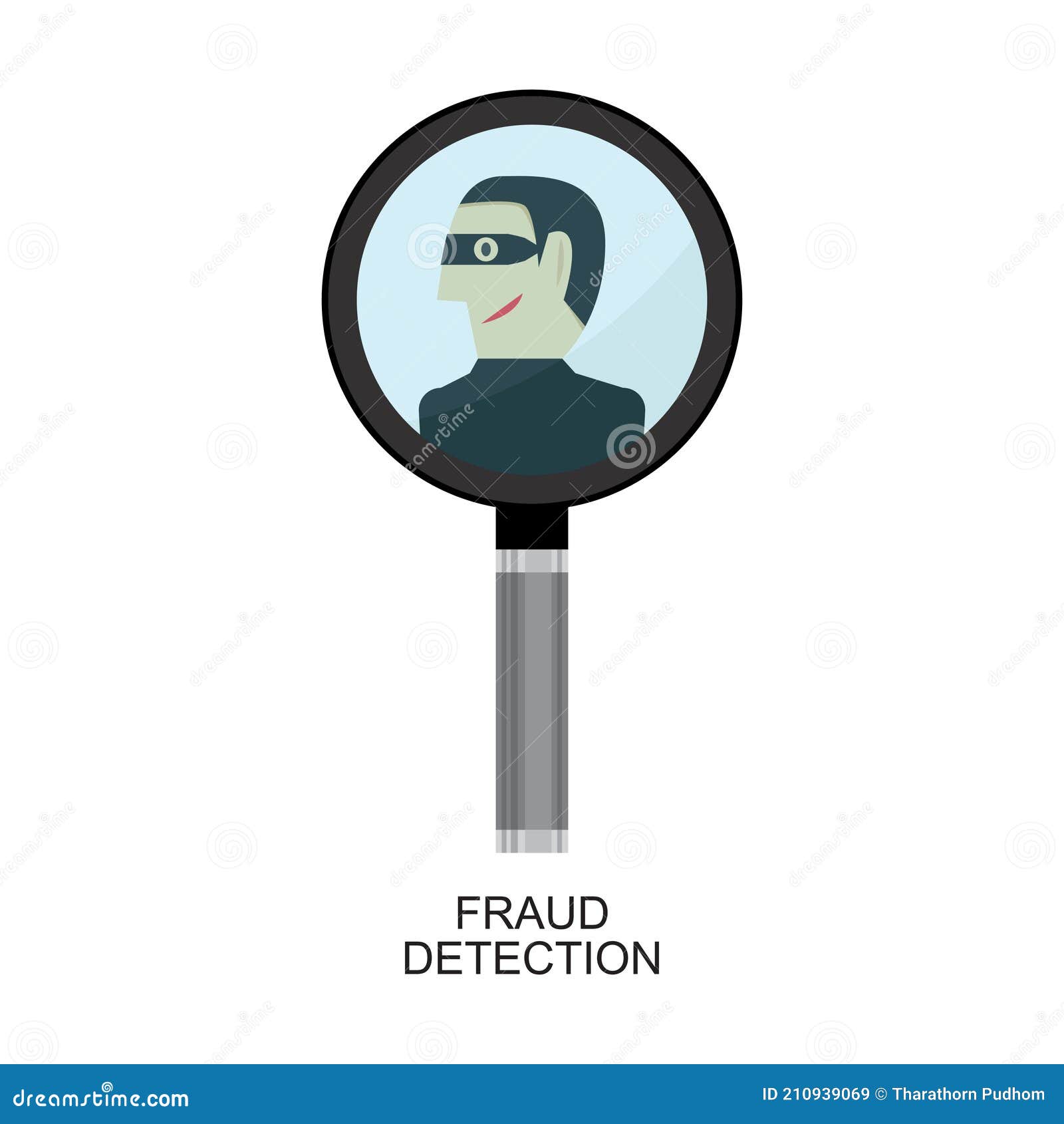 Fraud detection sign stock vector. Illustration of crime - 210939069