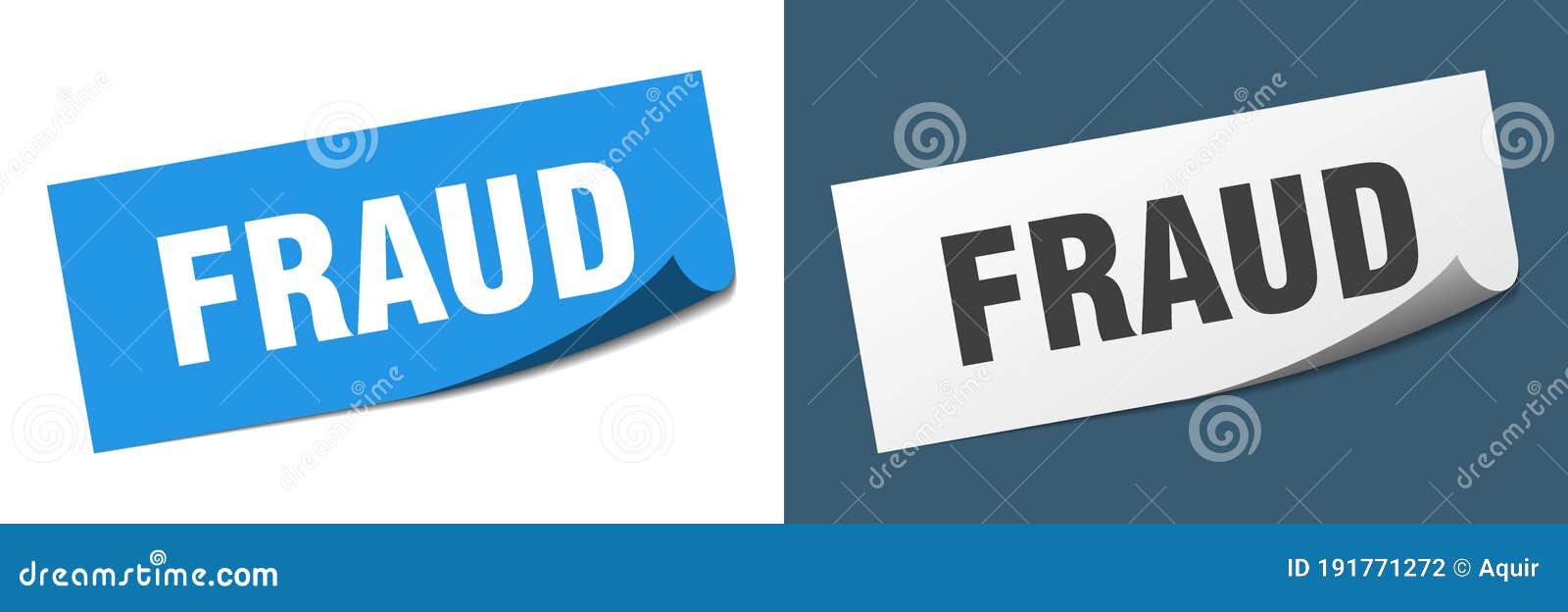 Fraud Sticker Fraud Sign Set Stock Vector Illustration Of Element