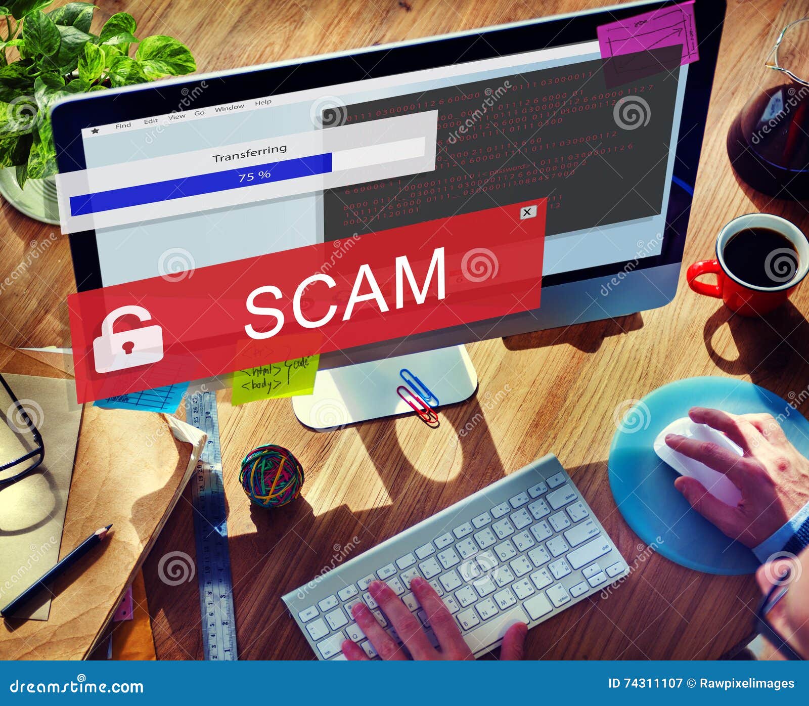 Fraud Hacking Spam Scam Phising Concept Stock Image - Image of ...