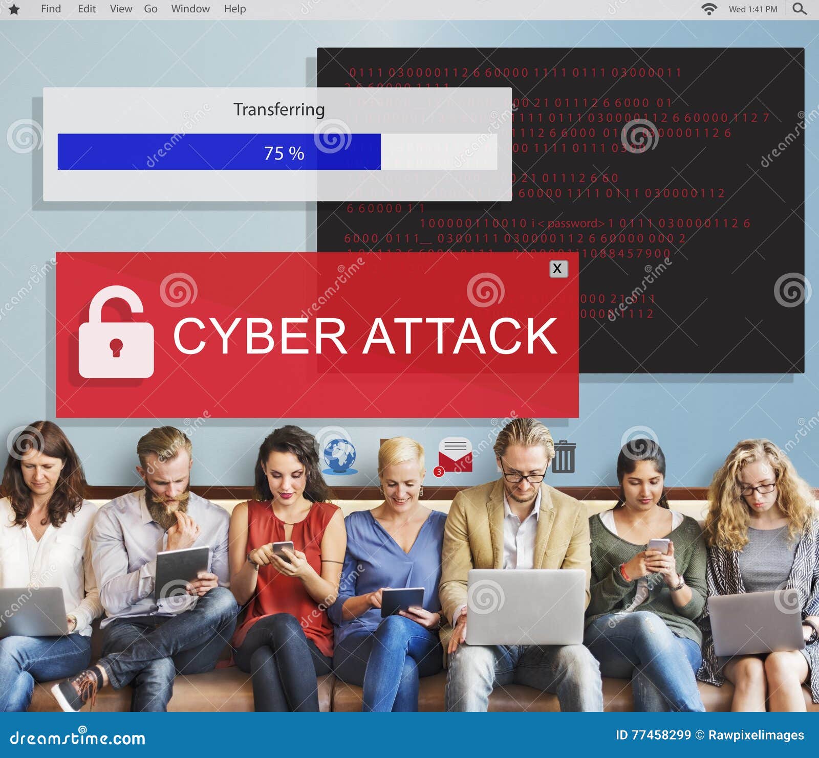 Fraud Hacking Spam Scam Phising Concept Stock Image - Image of criminal ...