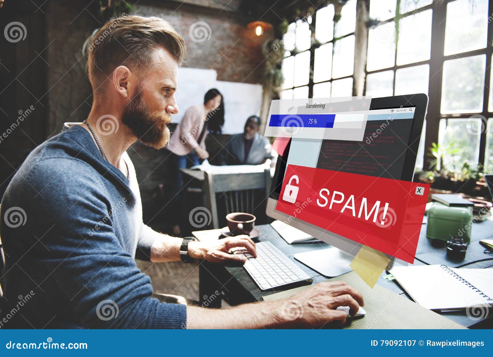 Fraud Hacking Spam Scam Phising Concept Stock Image - Image of casual ...