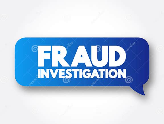 Fraud Investigation Text Stamp, Concept Background Stock Illustration ...