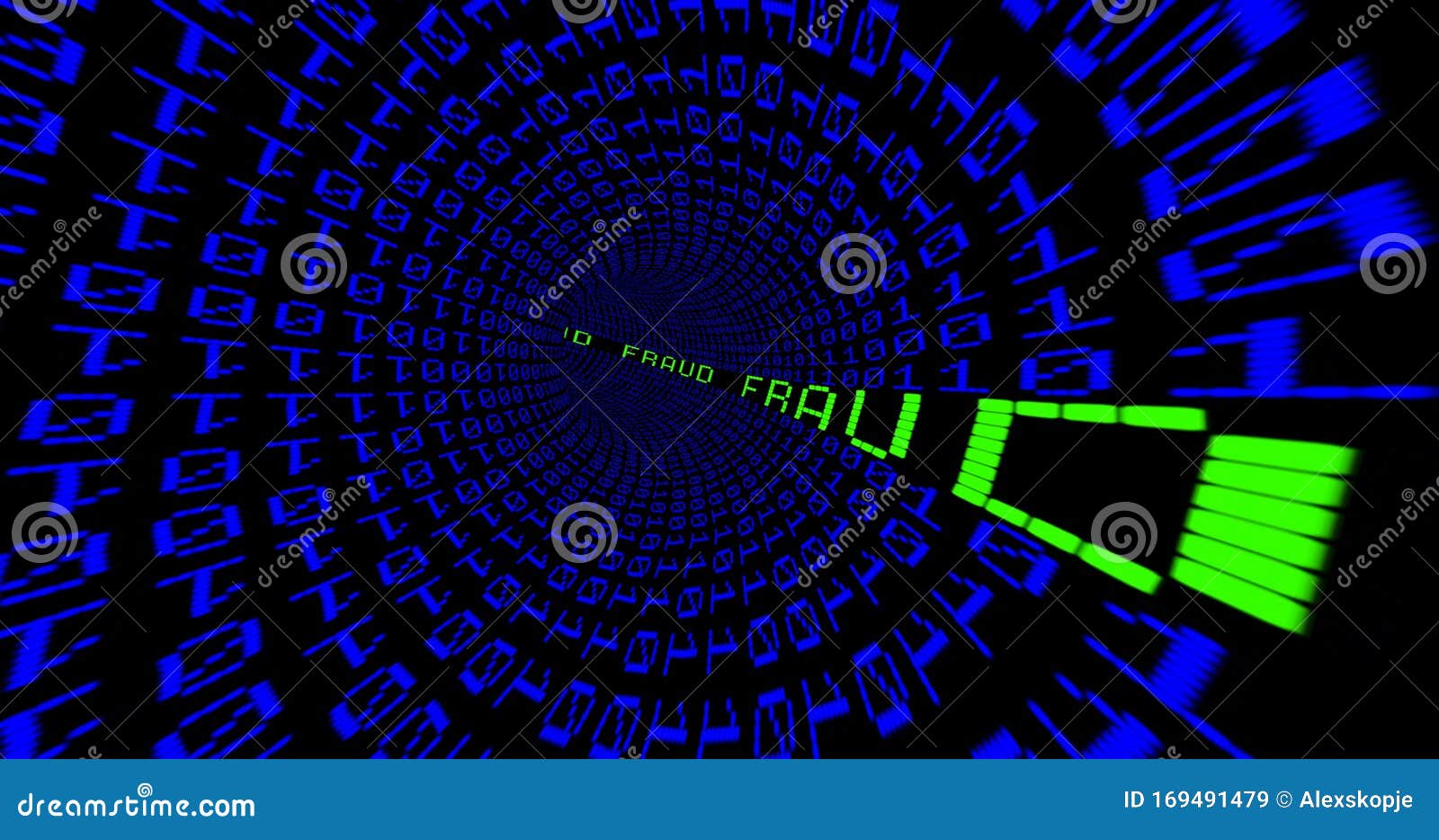 Fraud in matrix tunnel stock illustration. Illustration of symbol ...