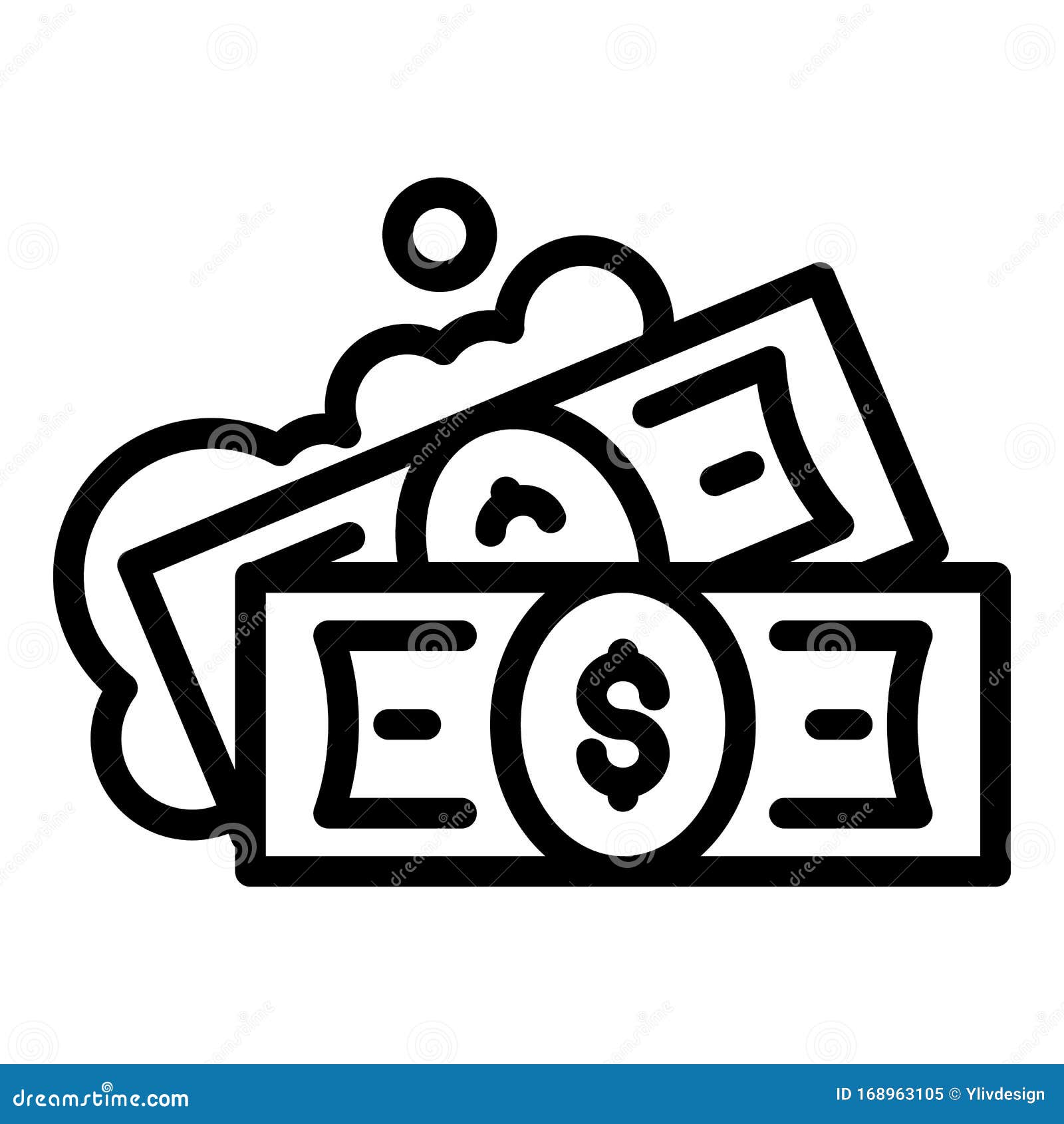 Fraud Money Vector Illustration Motivation Doodle Sketch ...
