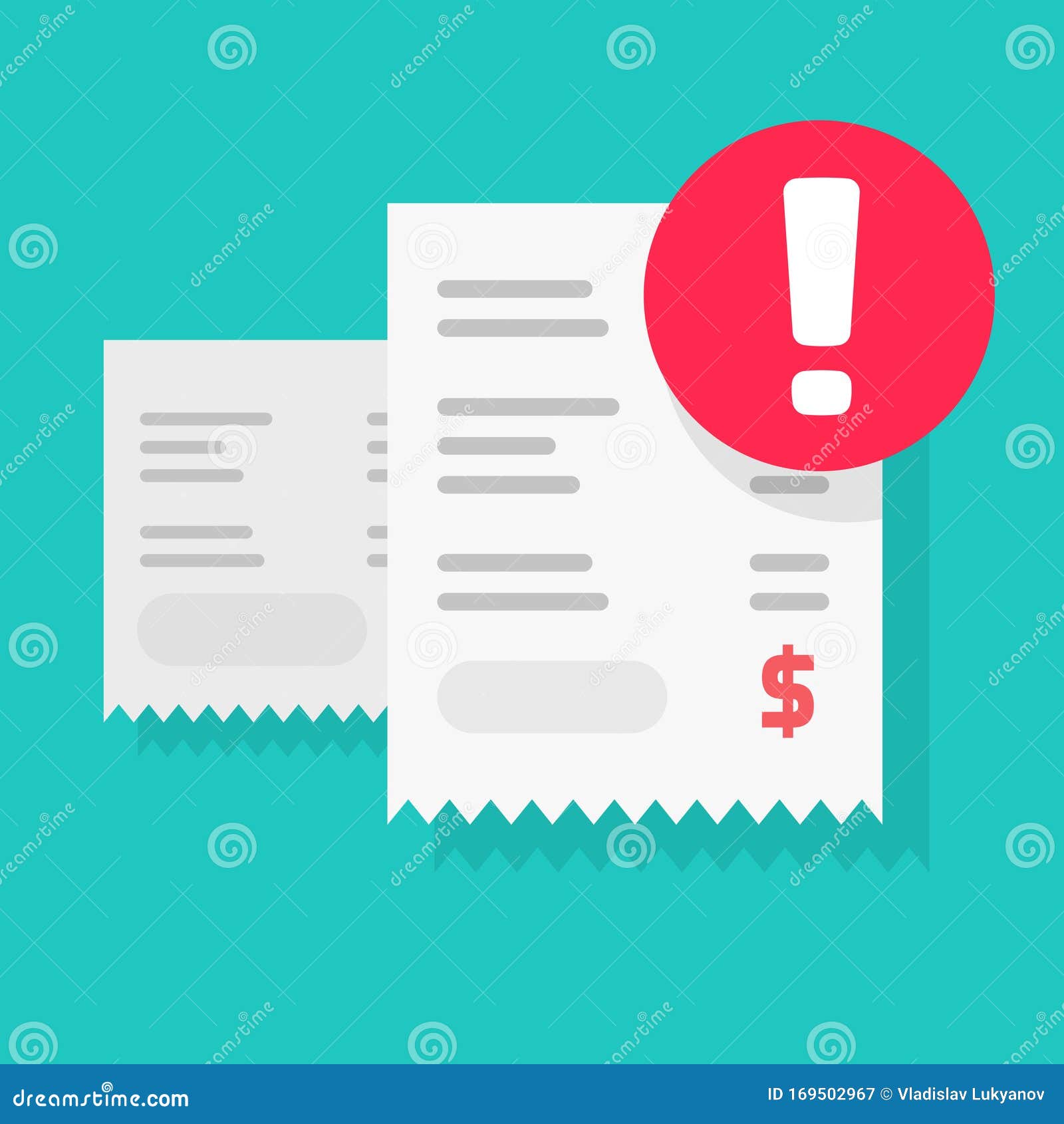 Fraud Payment Rejected or Pay Declined Caution Notification Vector ...