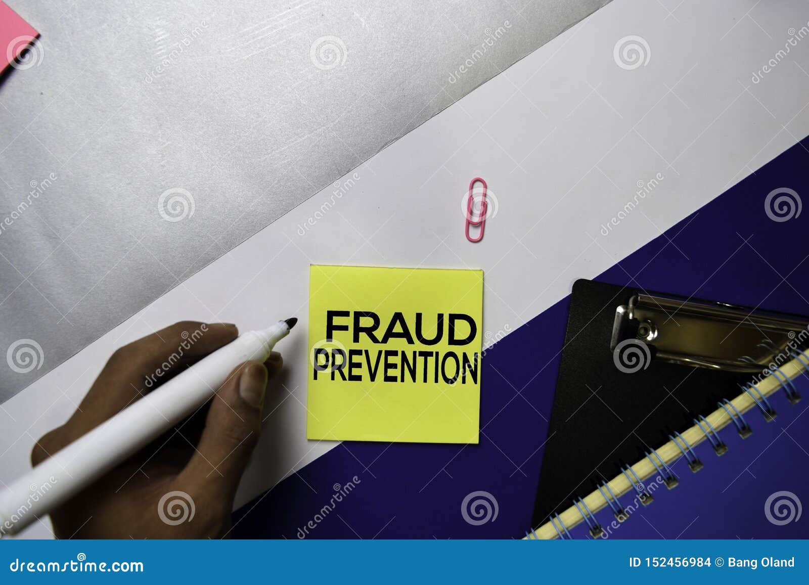 Fraud Prevention Text on Sticky Notes with Color Office Desk Concept ...