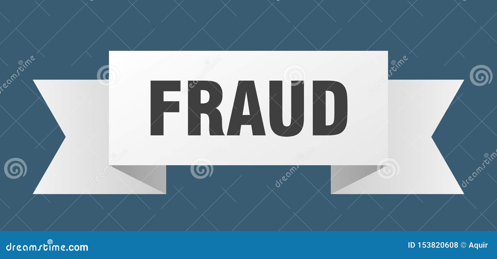 Fraud ribbon. stock vector. Illustration of sticker - 153820608
