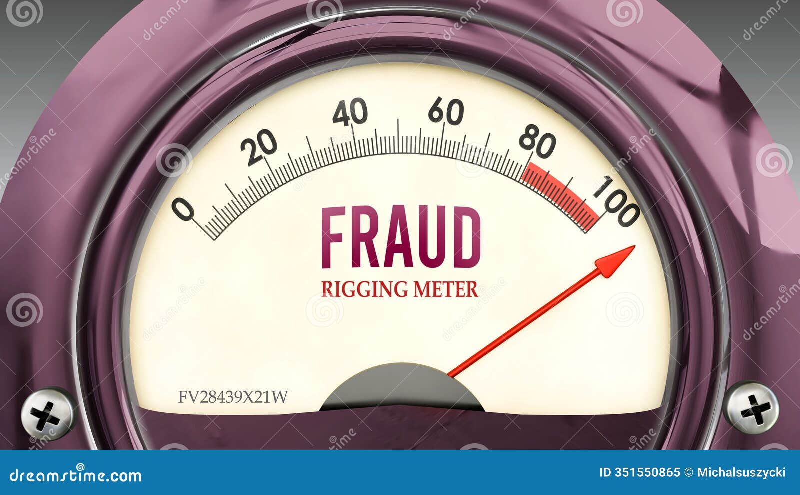Fraud and Rigging Meter that is Hitting a Full Scale, Showing a Very ...