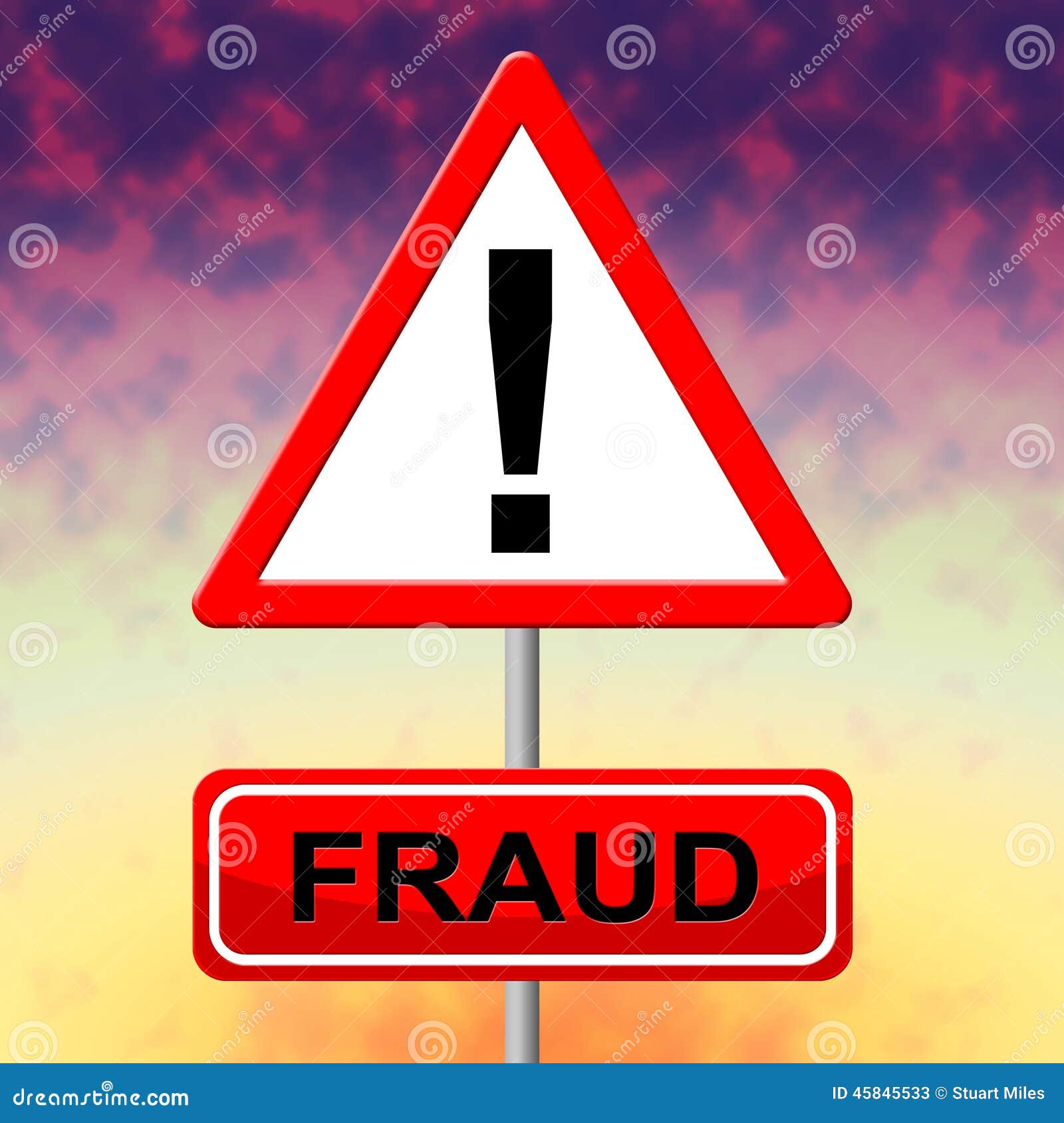 Fraud Sign Means Rip Off and Cheat Stock Illustration - Illustration of ...