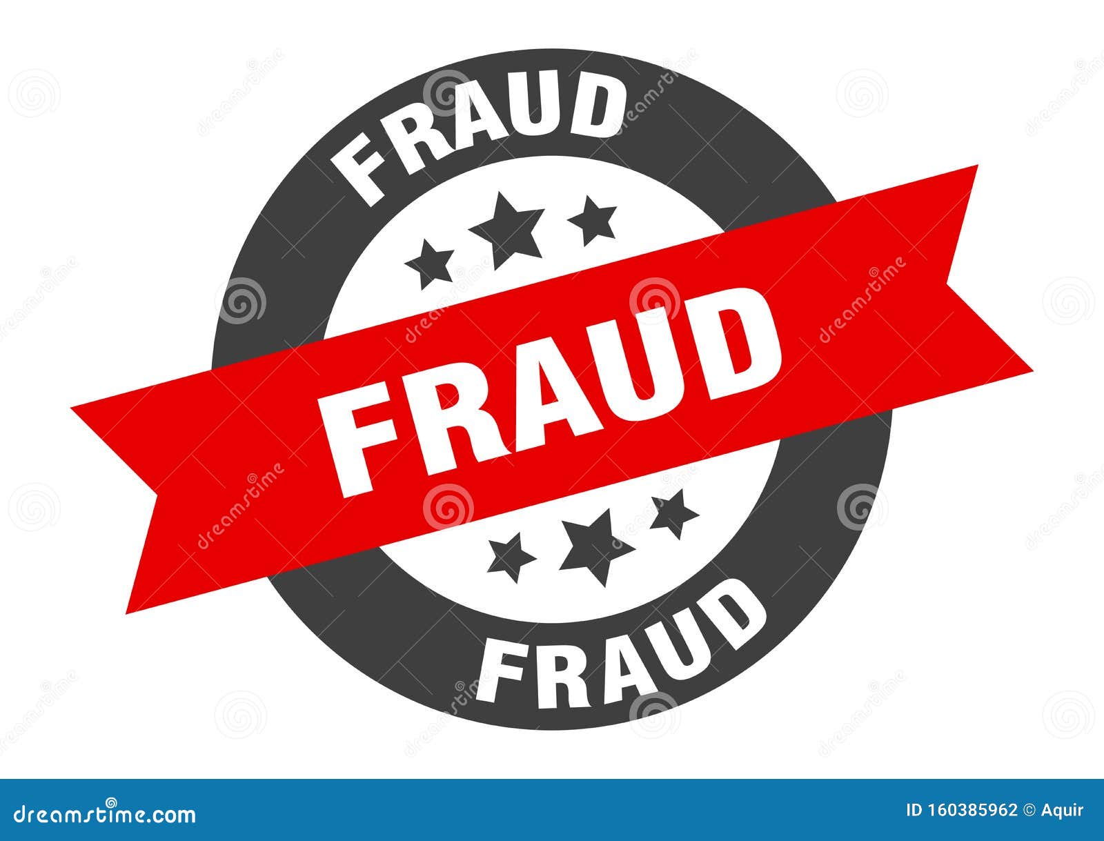 Fraud sign stock vector. Illustration of label, sticker - 160385962