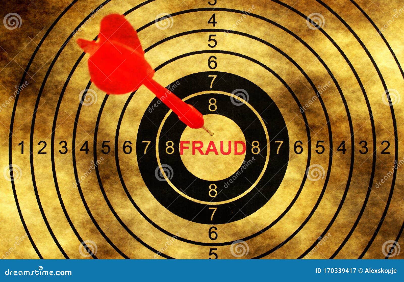 Fraud Target on Grunge Background Stock Illustration - Illustration of ...